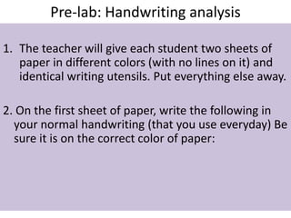 CSI Handwriting Analysis | PPTX
