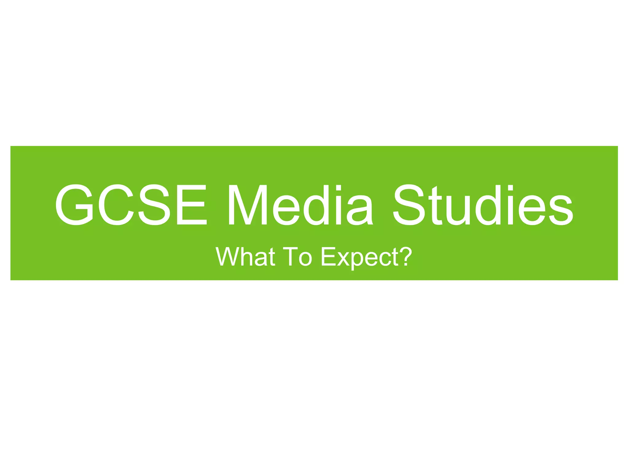Intro gcse media | PPT