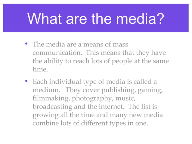 Intro gcse media | PPT | Secondary Education | Education