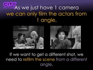 Single Camera filming: an Introduction to genre, formats and uses | PPT