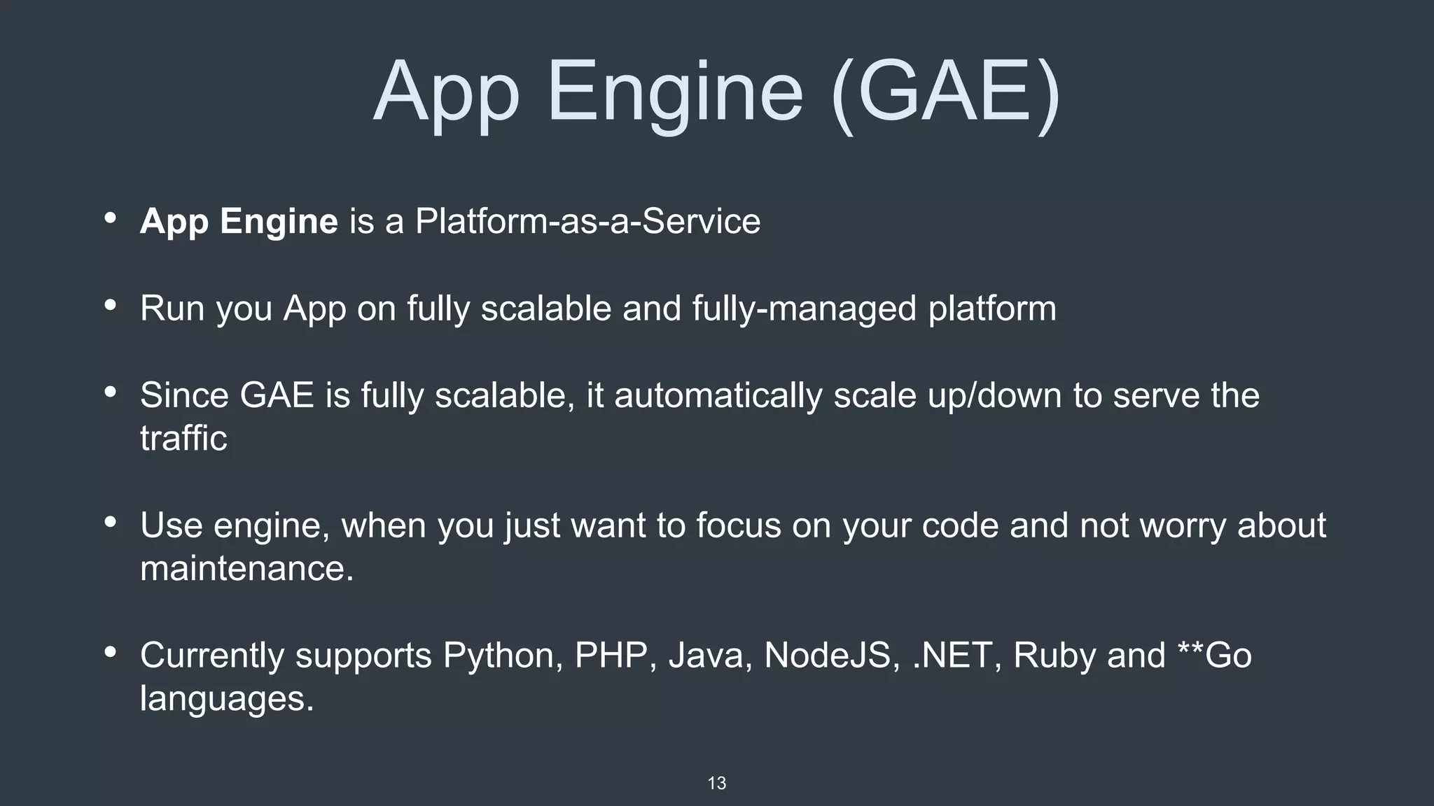 Introduction to Google Cloud Services / Platforms | PPTX