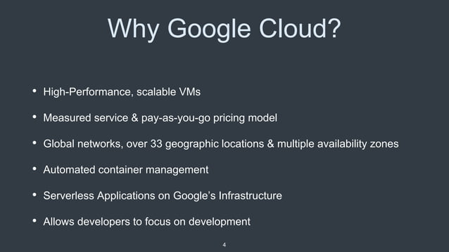 Introduction to Google Cloud Services / Platforms | PPTX