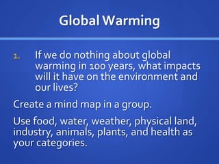 Global Warming Intro | PPTX | Science