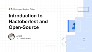 Introduction to hacktoberfest | PPTX