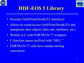 The HDF-EOS5 Tutorial | PPT