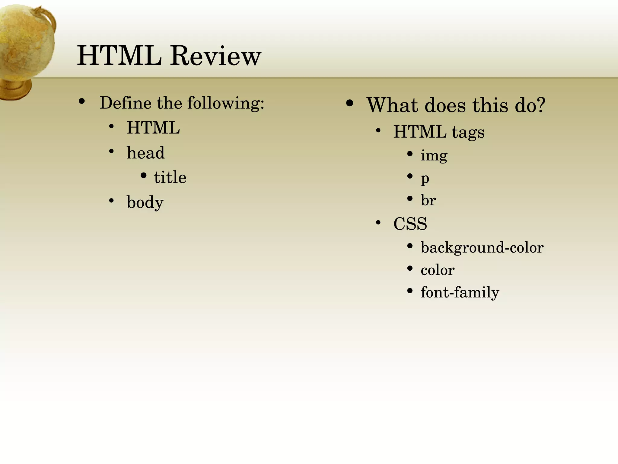 Intro to HTML | PPT