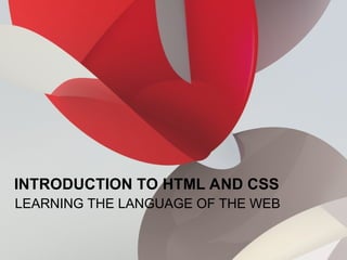 introduction to_HTML_CSS_presentationpreso.ppt