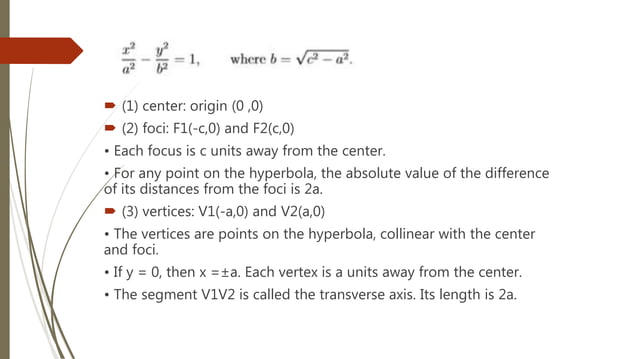 Hyperbola (Introduction) | PPTX | Physics | Science