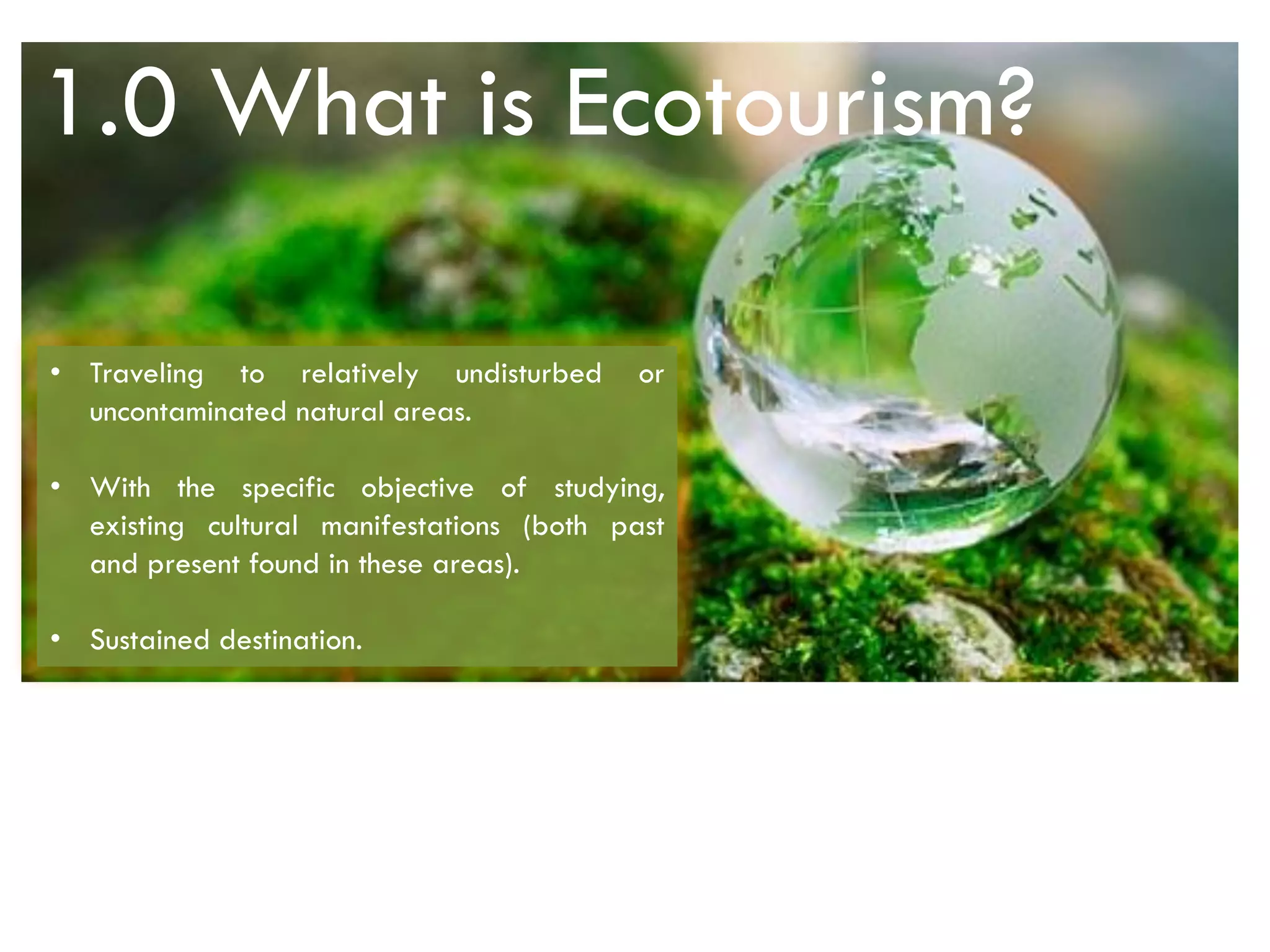 Intro in Eco Tourism | PPT