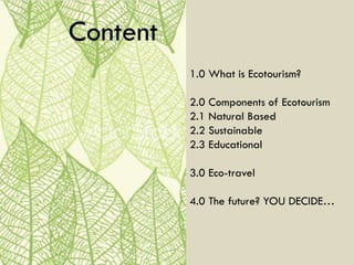 Intro in Eco Tourism | PPT
