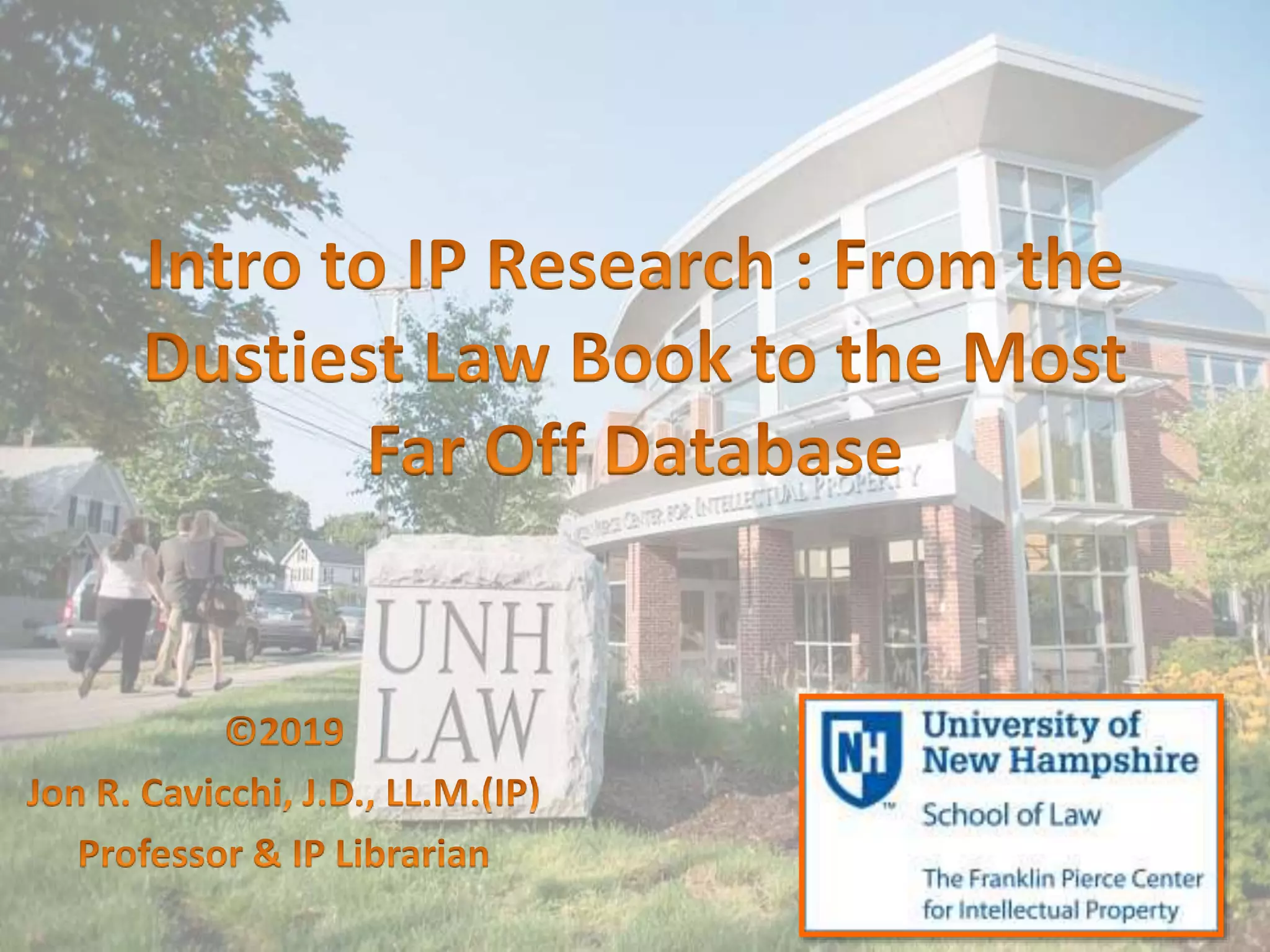 Introduction to IP Research Tools & Strategies | PPT