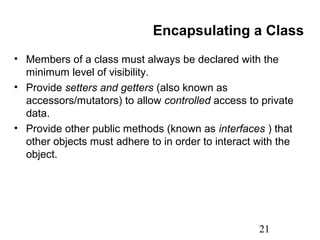 encapsulation and abstraction | PPT