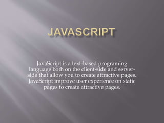 Introduction To JavaScript | PPT