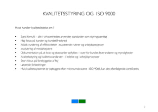 Intro til kvalitetsledelse og ISO-certificering | PPT