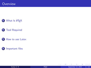 Introduction to LaTex | PDF