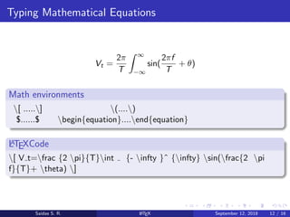 Introduction to LaTex | PDF