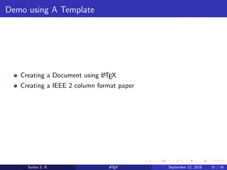 Introduction to LaTex | PDF