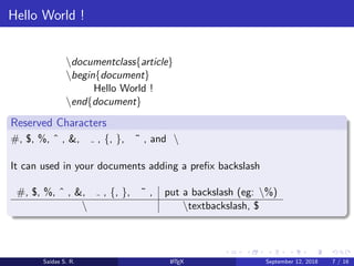 Introduction to LaTex | PDF