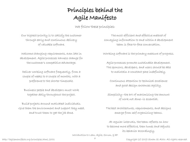 Introduction to Lean, Agile, Scrum, & XP | PDF