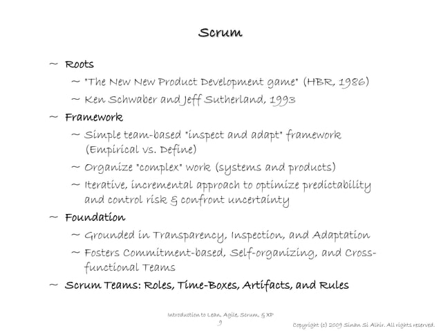 Introduction to Lean, Agile, Scrum, & XP | PDF