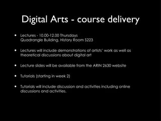 Digital Arts - Intro Lecture | PPT | Digital Arts | Fine Art