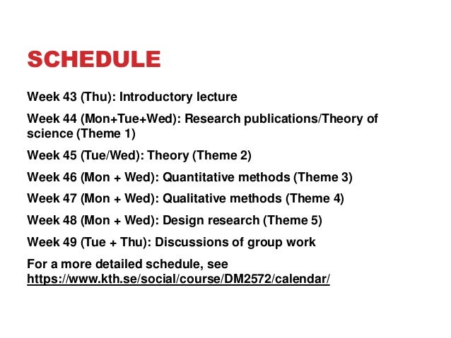 Intro lecture: Theory and method for media technology