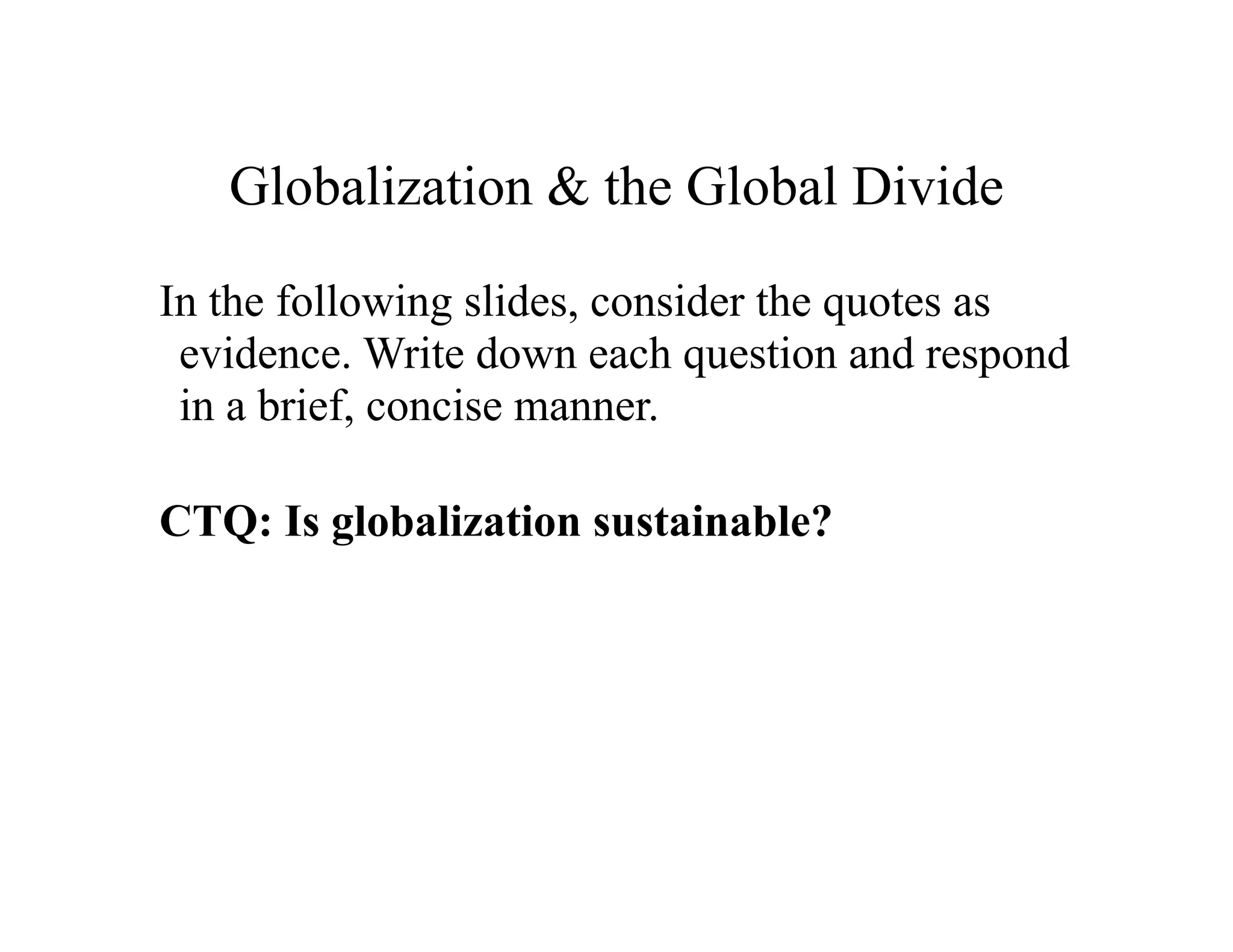 Globalization Unit - Lecture 1 | PPT