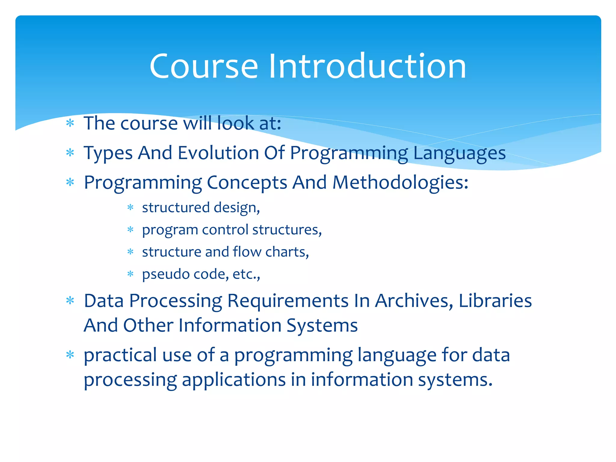 Intro Lecture Infs429 Pptx Programming Languages Computing