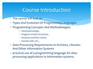 Intro lecture infs429 | PPTX