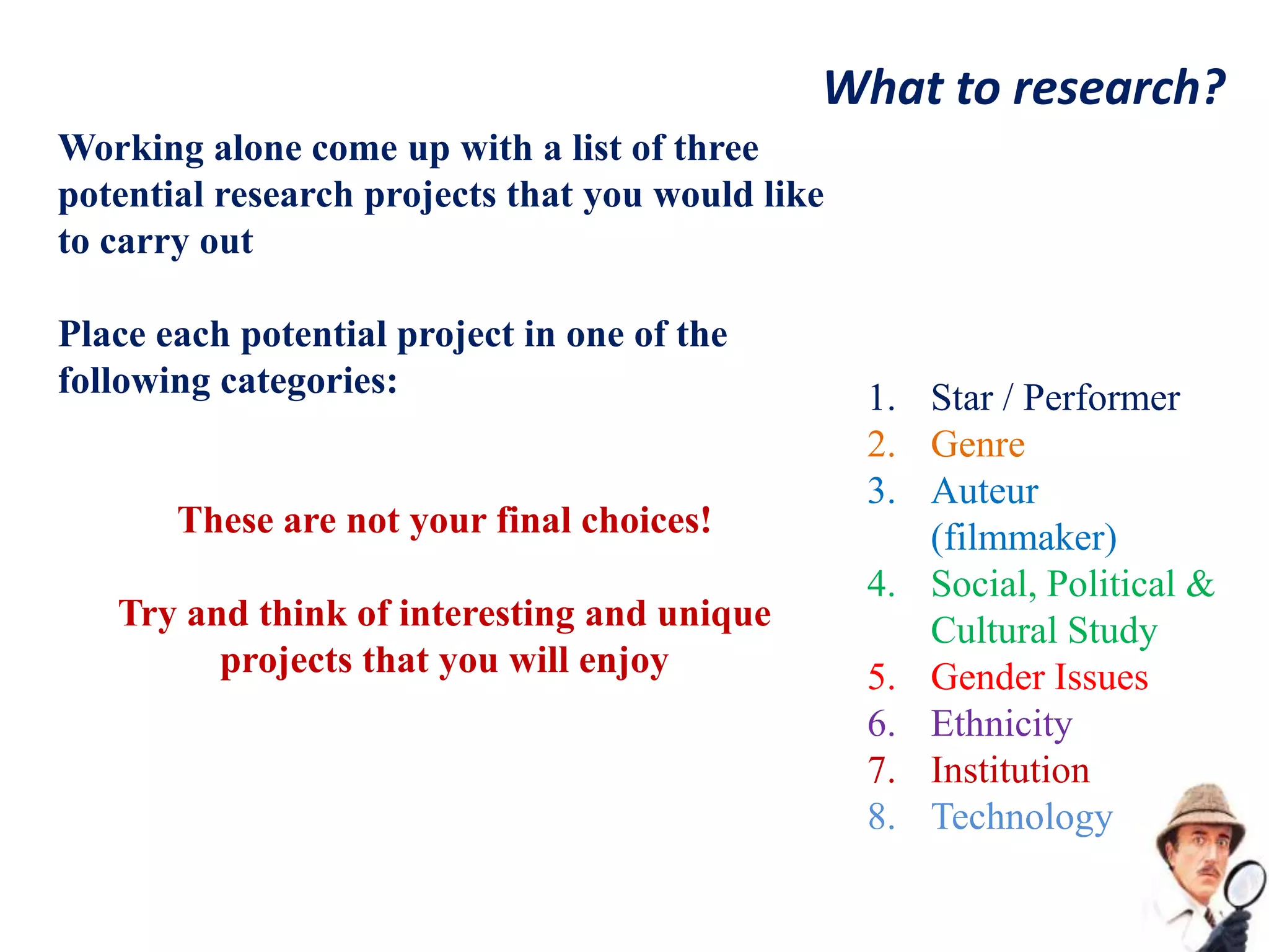Intro lesson & Punch Drunk Love Research Task | PPTX