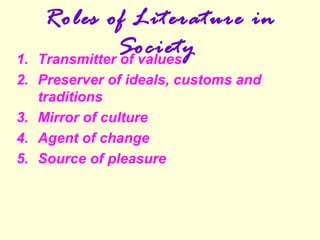 Intro lit | PPT | Books and Literature