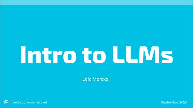 Intro to LLMs | PDF