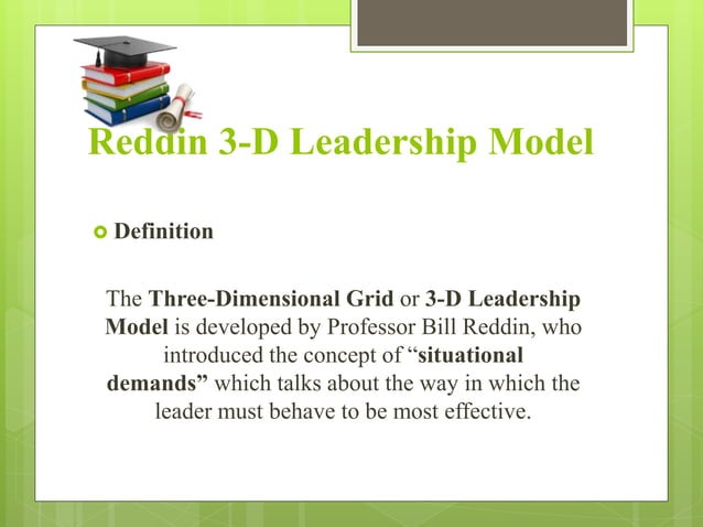Theories of Reddin 3-D Leadership Model/ Likert Management system ...