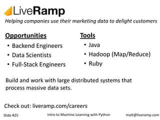 Introduction to Machine Learning with Python and scikit-learn | PPT