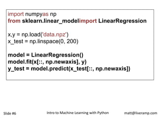 Introduction to Machine Learning with Python and scikit-learn | PPT