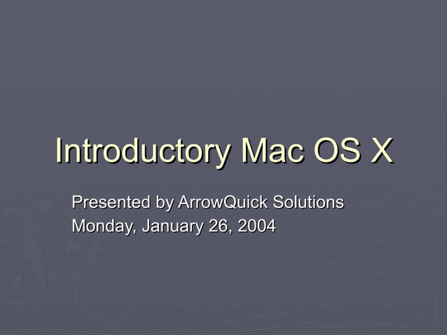 Introductory Mac OS X | PPT
