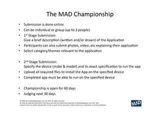 The MAD Program : Creating an Ecosystem for Mobile Application ...