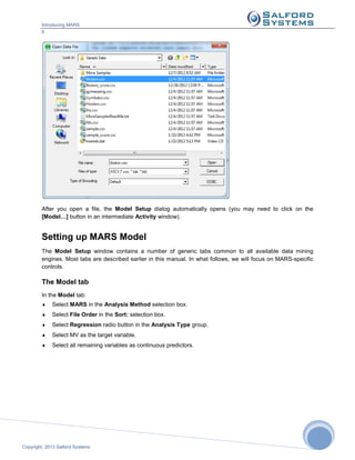 SPM User's Guide: Introducing MARS | PDF