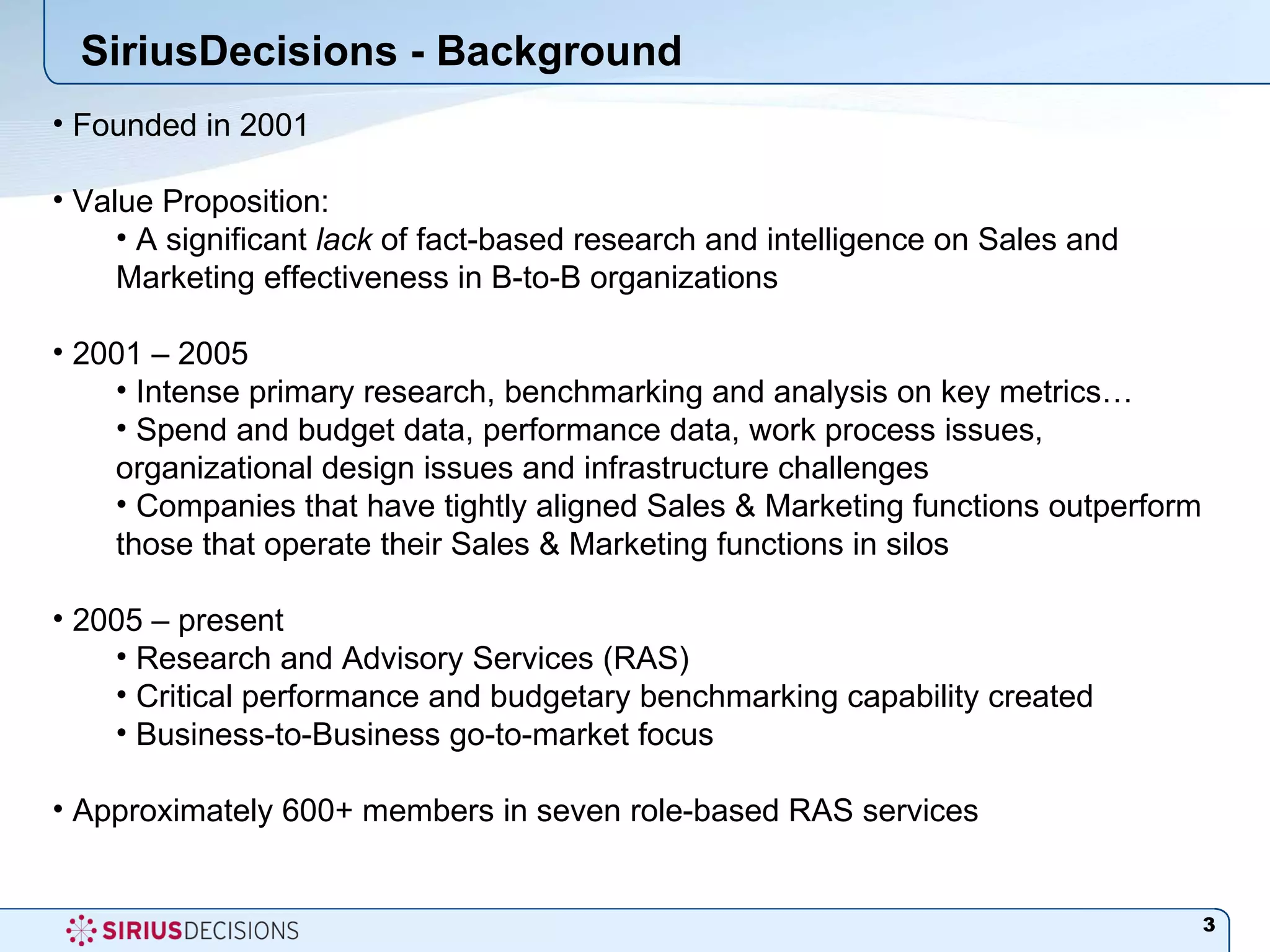 Sirius Decisions Introduction | PPT