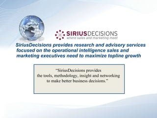 Sirius Decisions Introduction | PPT