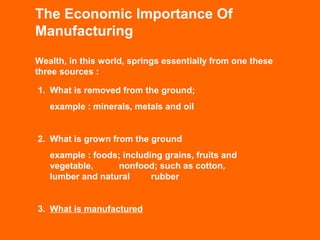 Introduction of material & manufacturing process | PPT