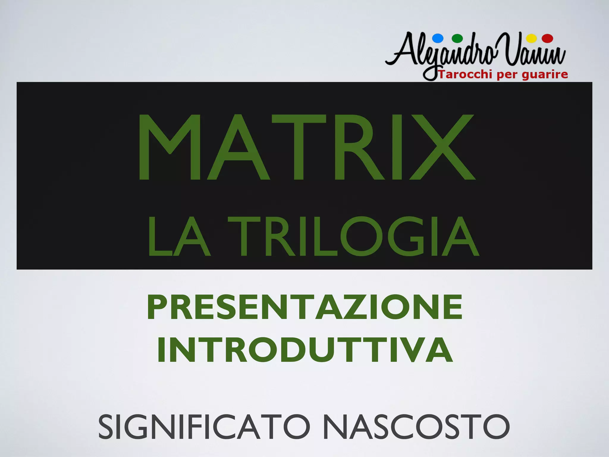 Il codice segreto della trilogia Matrix: introduzione | PPT