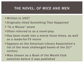 Intro: Of Mice and Men | PPTX