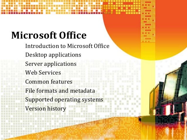 Introduction To Microsoft Office 