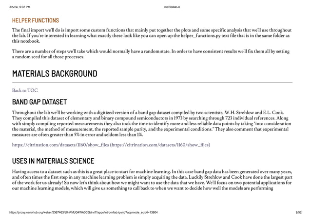 INTRODUCTION TO MACHINE LEARNING FOR MATERIALS SCIENCE | PDF