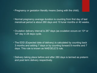 INTRO NORMAL PREGNANCY.ppt2025.for medical sudentsppt | PPT