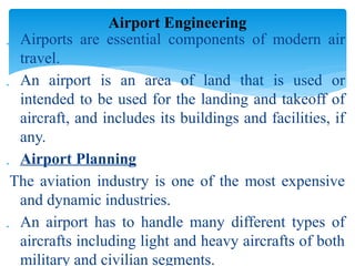 Intro of Airport Engg..pptx-Definition of airport engineering and ...
