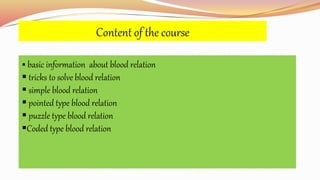 Intro of blood relation | PPT
