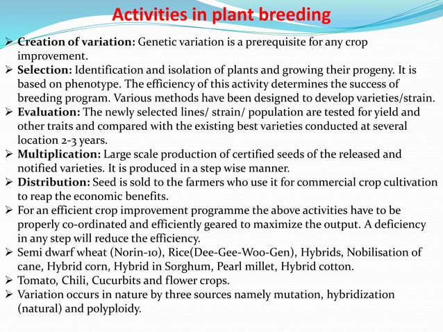 Introduction of breeding | PPTX | Agriculture | Industries