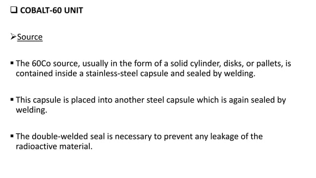 Intro of co 60 unit | PPTX